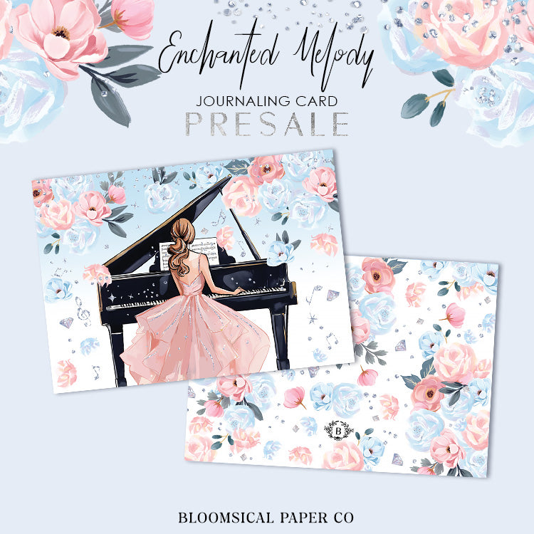 Enchanted Melody Pianist Journaling Card PRESALE – Bloomsical Paper Co